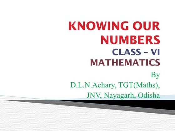 Ordering and Comparing Numbers (Math 4) | PPTX