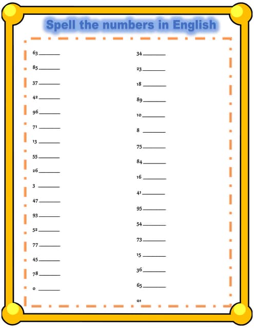 numbers from 1 to 1000 to students from secondary school | DOCX