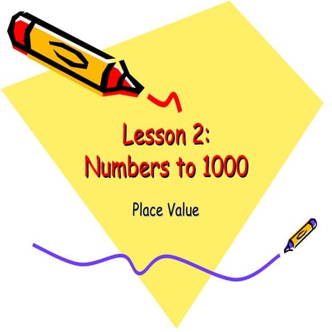 Numbers To 1000 L2 Place Value | PPT