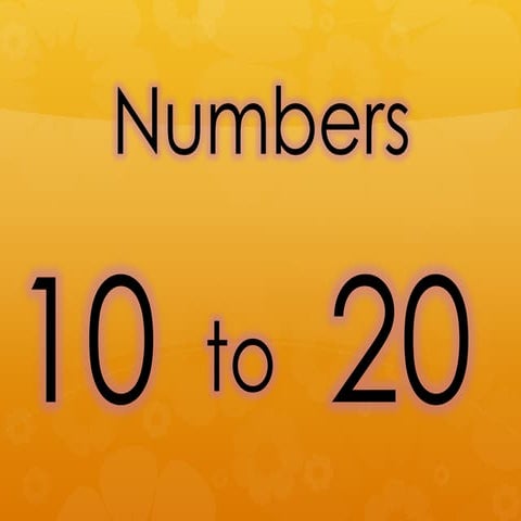 Numbers10 20 | PPT