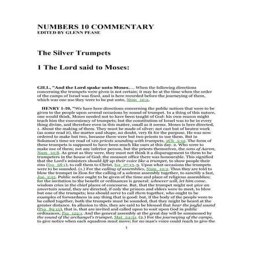Numbers 10 commentary | PDF