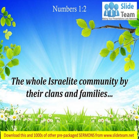 Numbers 1 2 the whole israelite community power point church sermon | PDF