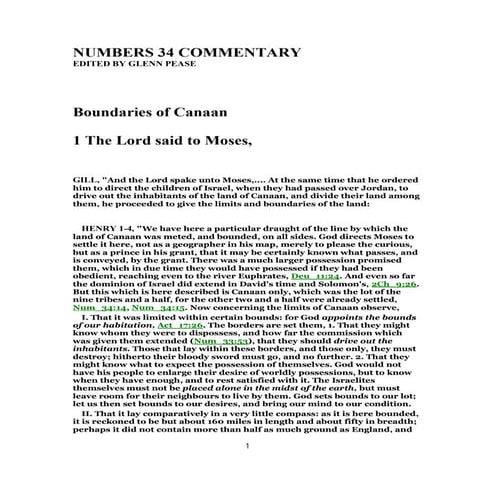 Numbers 34 commentary | PDF