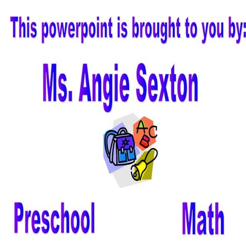 Numbers and colors (preschool math) | PPT