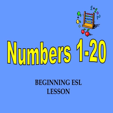 Numbers---Beginner's English-English for kids | PPT