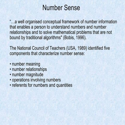 Number sense | PPT
