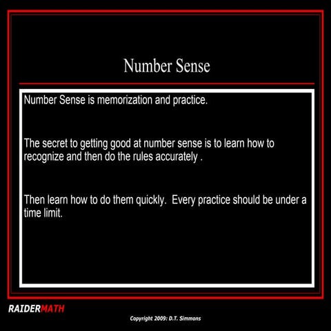 Number Sense Book Part 1 Dts | PPT