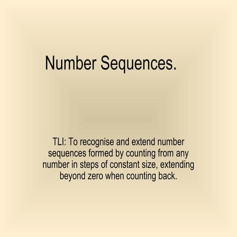 Number sequences | PPT