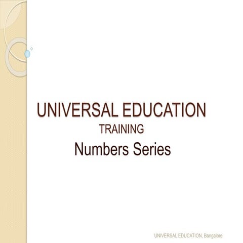 Number Series PPT.pptx | Games and Puzzles | Hobbies & Interests