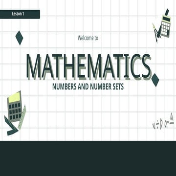 Green Grid Style Curved Box Number Sets Theory Mathematics Presentation ...