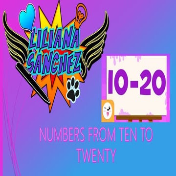 Numbers from ten to twenty | PPTX