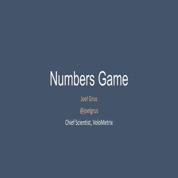 Numbers game | PPTX