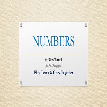 Numbers slide presentation | PPT