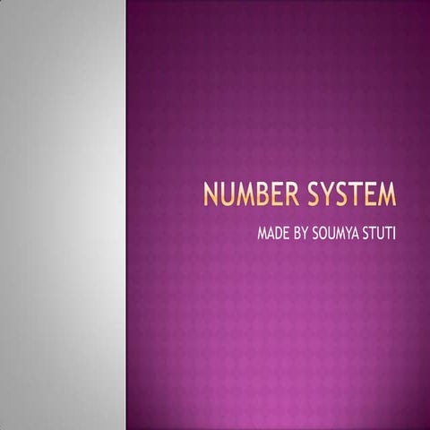 Number system | PPT