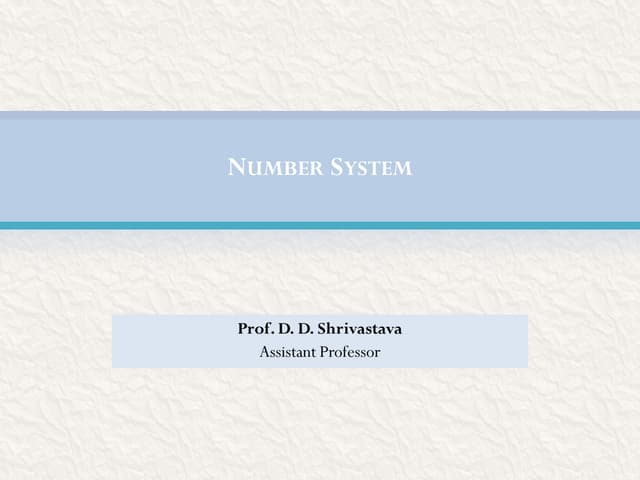 Number system and its conversions | PPTX