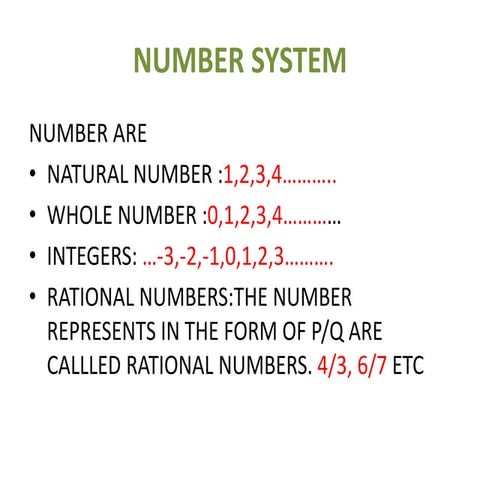 Number system | PPT