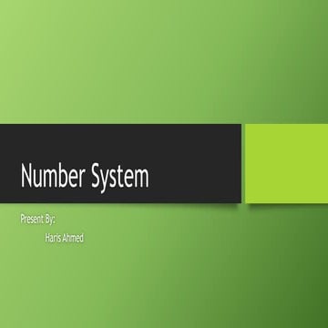 Number system | PPTX | Computing | Technology & Computing