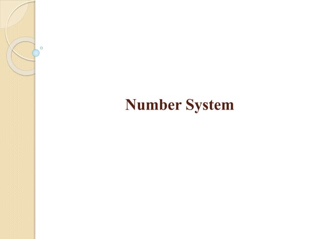 Number system and its conversions | PPTX