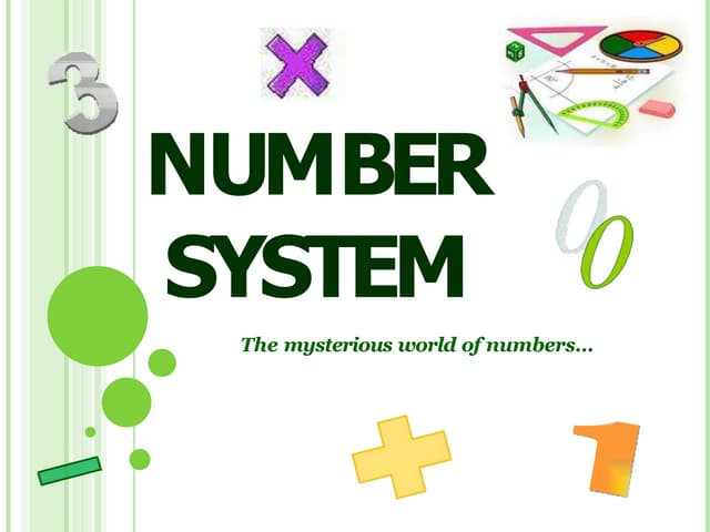 Subsets of real numbers | PPTX