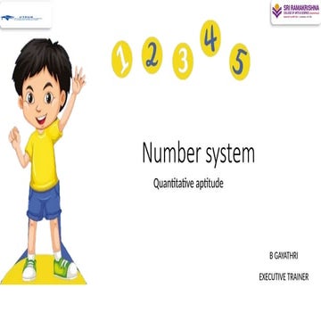 Number System Basics for Aptitude preparation | PPTX