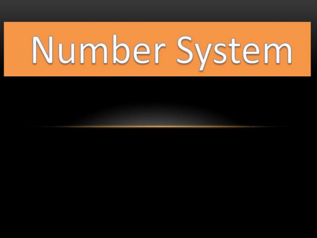 Number System in CoMpUtEr | PPTX