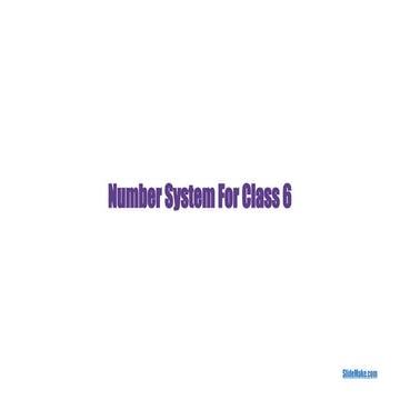 Number System For Class 7... Include it's type also | PPTX