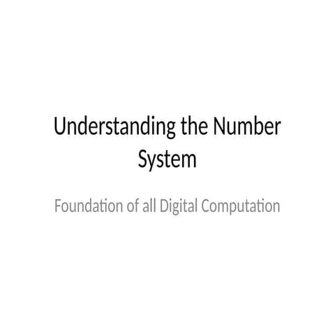 NUMBER SYSTEM | PPTX