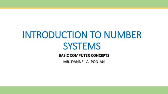 Number System in CoMpUtEr | PPTX