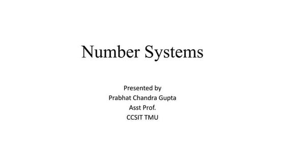 Computer Number System | PPTX