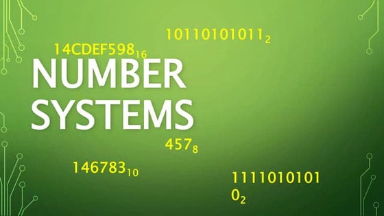 Number System (Binary,octal,Decimal,Hexadecimal) | PPT