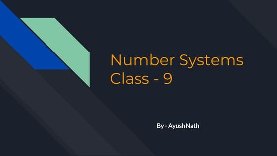 Class9 number system | PPT