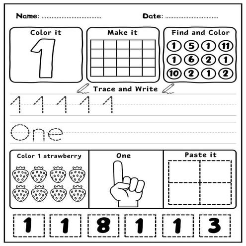 Number 1-20 worksheet for kindergarten and sped | PDF
