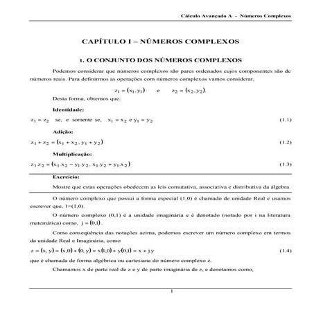 NÚMEROS COMPLEXOS | PDF
