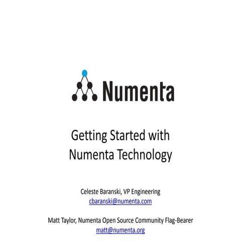 Getting Started with Numenta Technology | PPTX