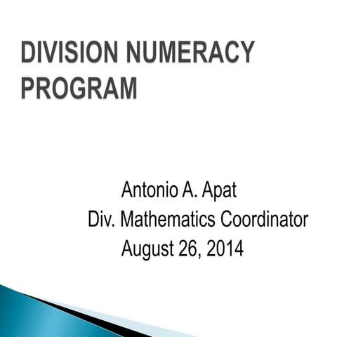 NUMERACY PROGRAM | PPTX