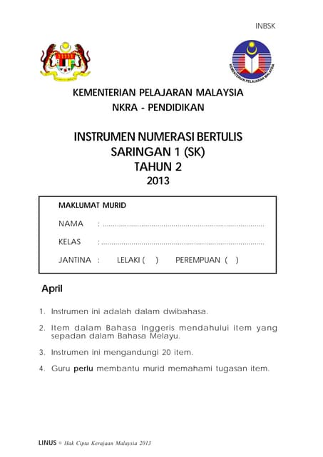 12 konstruk numerasi program linus membaca | DOCX