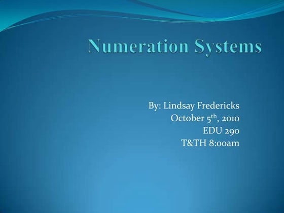 NUMERATION SYSTEM | PDF