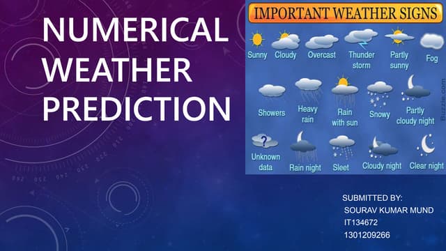 Numerical Weather Prediction Ppt