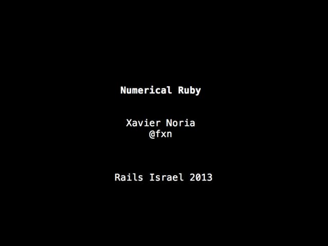 Numerical Ruby | PPT Numerical Ruby | PPT