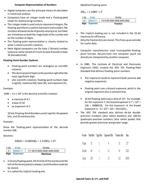 computer arithmetic’s (fixed and floating point) | PPTX