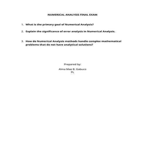Sample examination forNumerical Analysis Final Exam.docx