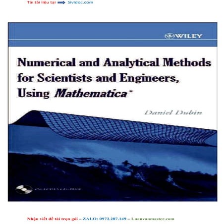 Numerical And Analytical Methods For Scientists And Engineers Using 8150