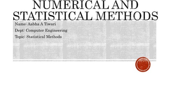 Graphical Representation of Statistical data | PPTX