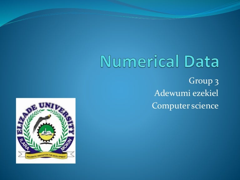 Numerical data.