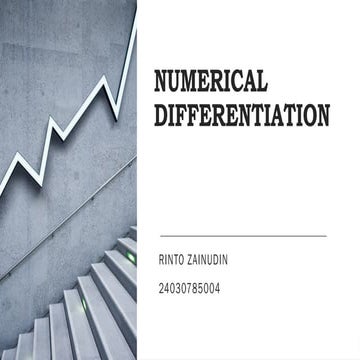 NUMERICAL DIFFERENTIATION AT NUMERICAL METHODS | PPTX