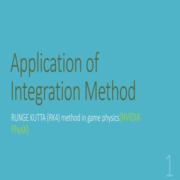 Range kutta numerical method techniques | PPT