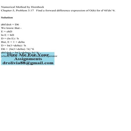 Numerical Method by HornbeckChapter-3, Problem 3.17 Find a forwa.pdf