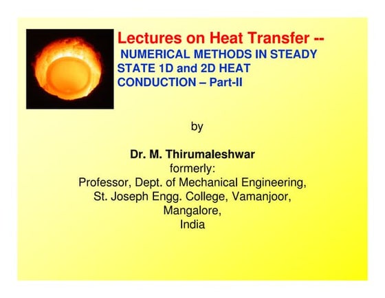 Two Dimensional Steady Heat Conduction using MATLAB | PDF | Physics ...