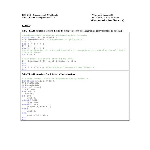 Numerical Methods Generating Polynomial Pdf
