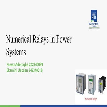 Numerical Relays power system protection.pptx